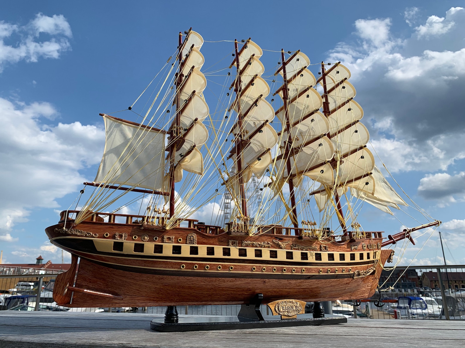 Vintage Ship Model, Sailing Boat Model, Wooden Sailing Boat Model ...