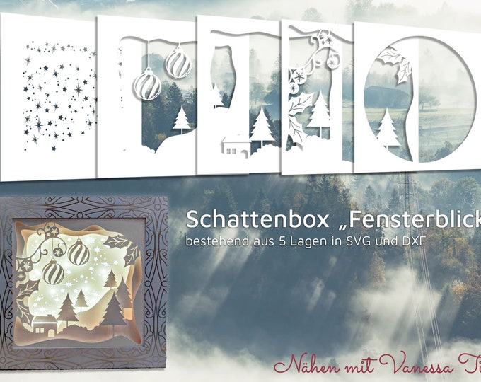 Christmas Shadow Box Svg Cut File, 3d Papercut Svg Template, Layered ...