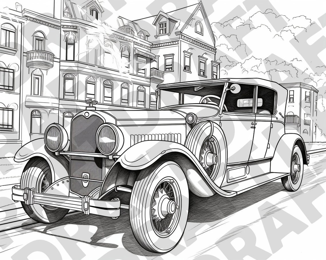 Vintage Car Coloring Sheets for Kids Print and Color Classic Cars ...