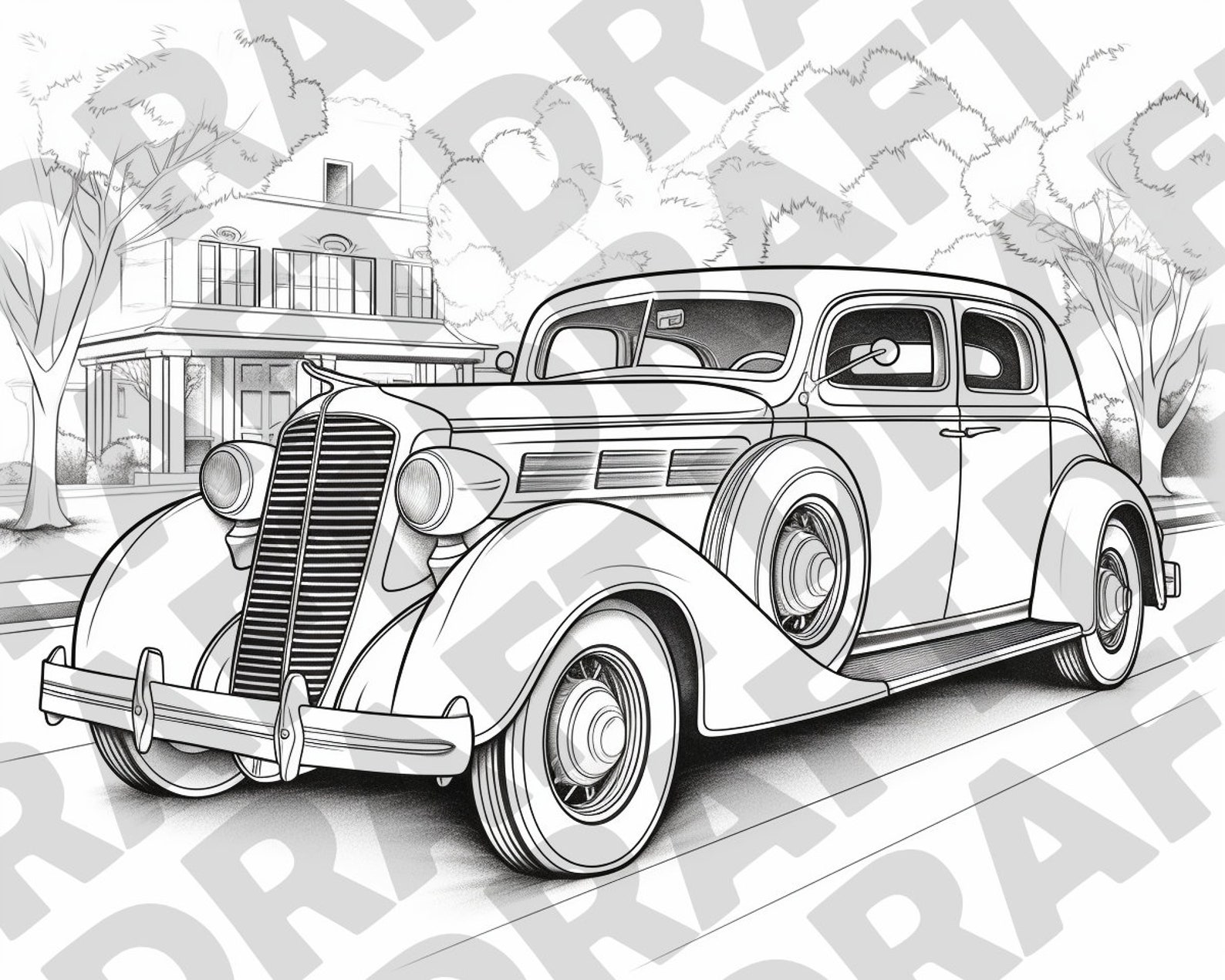 Vintage Car Coloring Sheets for Kids Print and Color Classic Cars ...