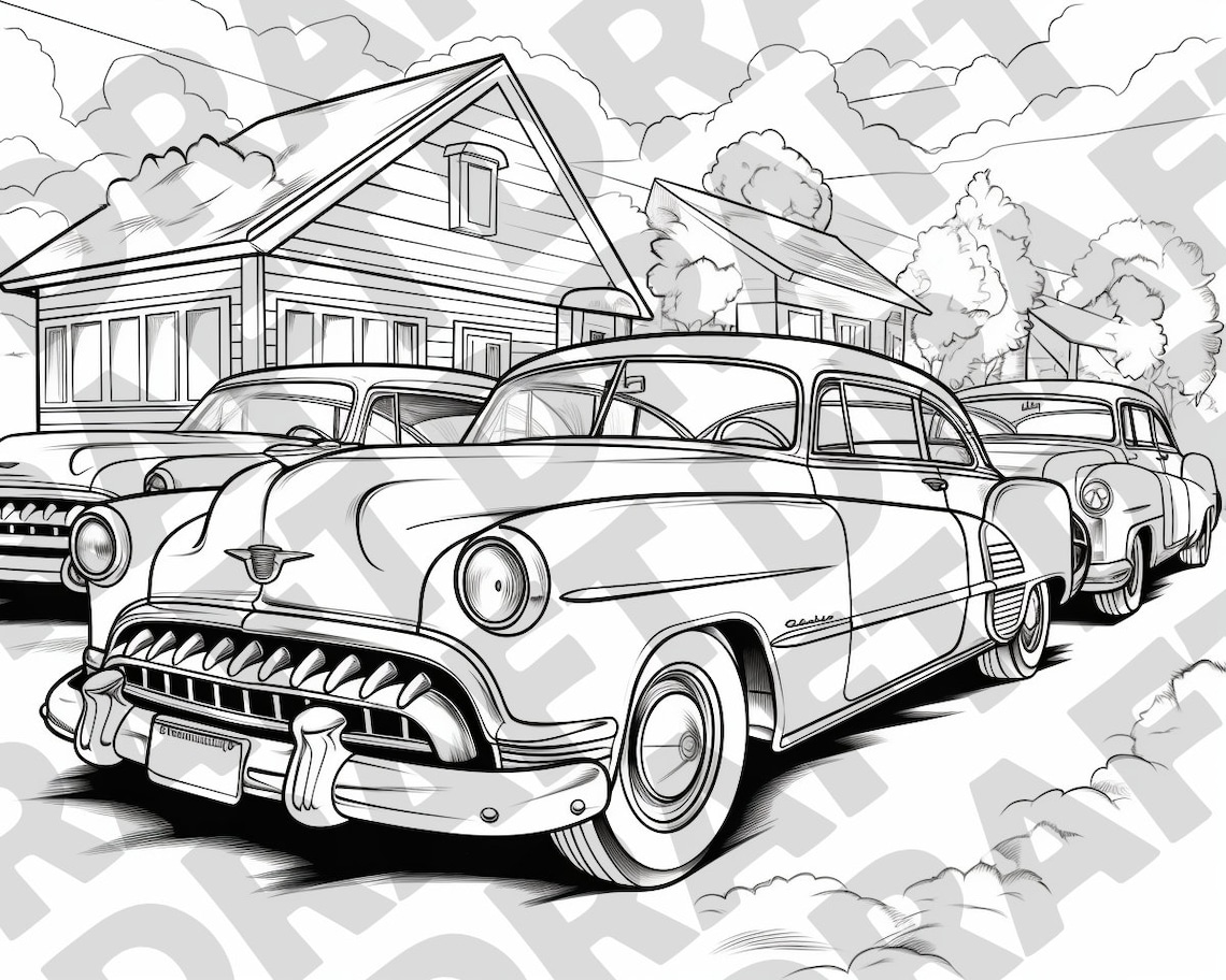 Printable Old Car Coloring Pages Classic Car Coloring Pages for ...