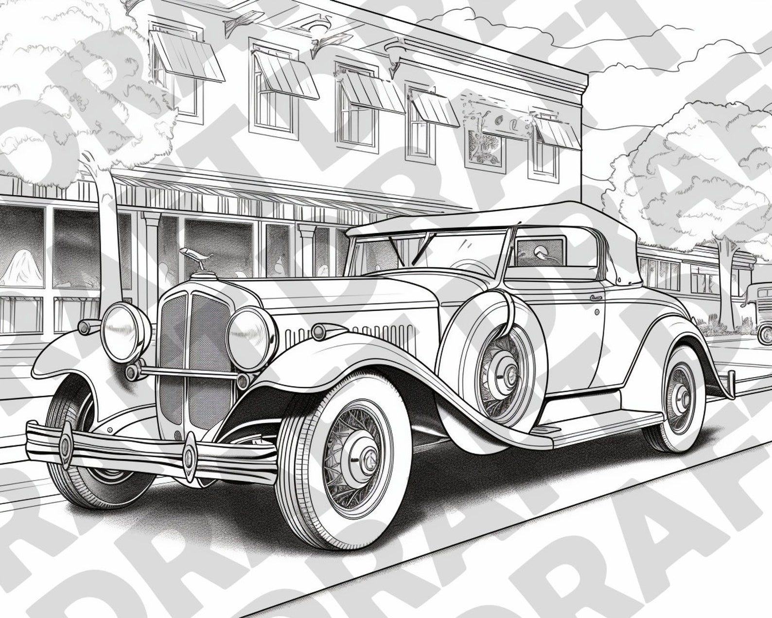 Vintage Car Coloring Sheets for Kids Print and Color Classic Cars ...