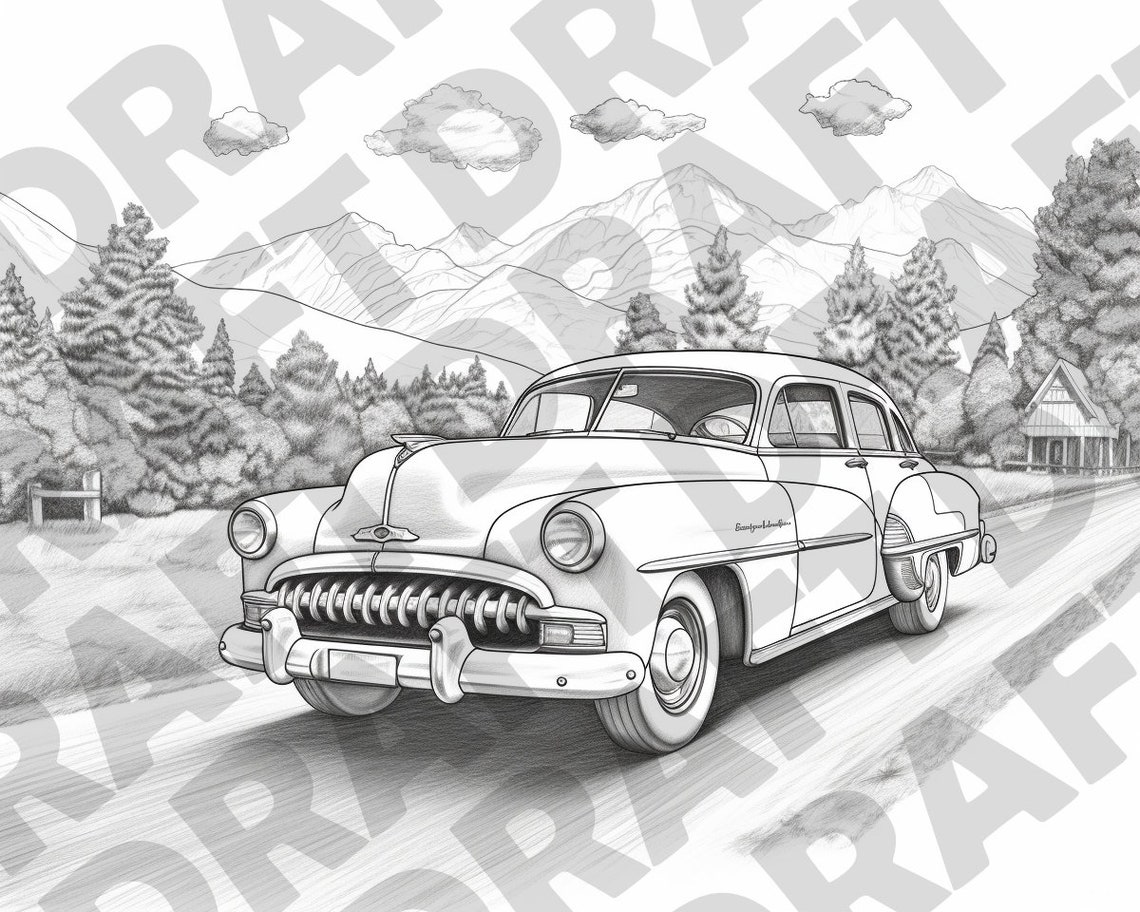Printable Old Car Coloring Pages Classic Car Coloring Pages for ...