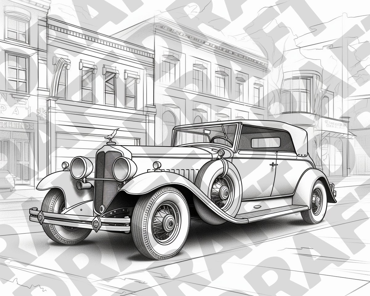 Vintage Car Coloring Sheets for Kids Print and Color Classic Cars ...