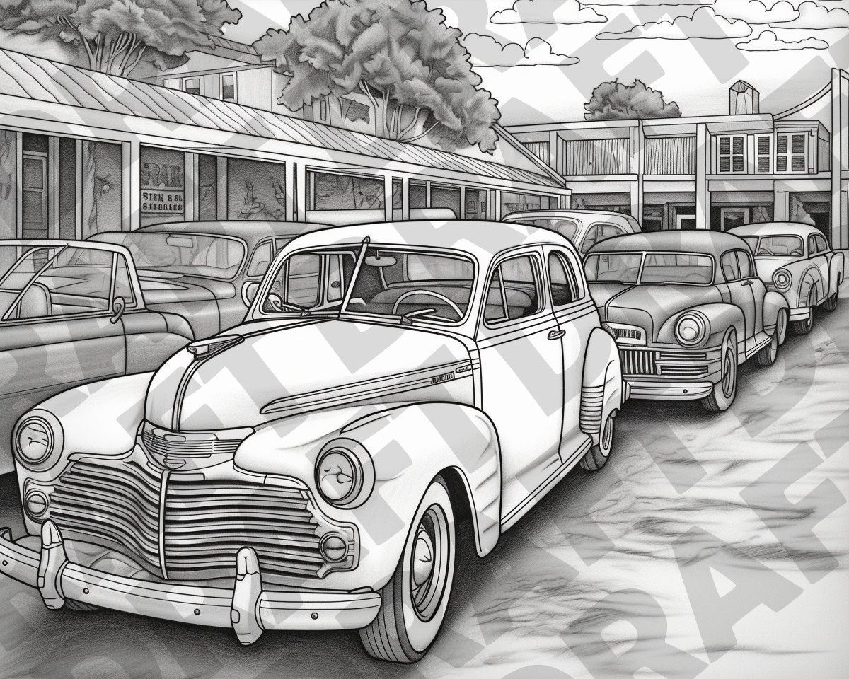 Printable Old Car Coloring Pages Classic Car Coloring Pages for ...