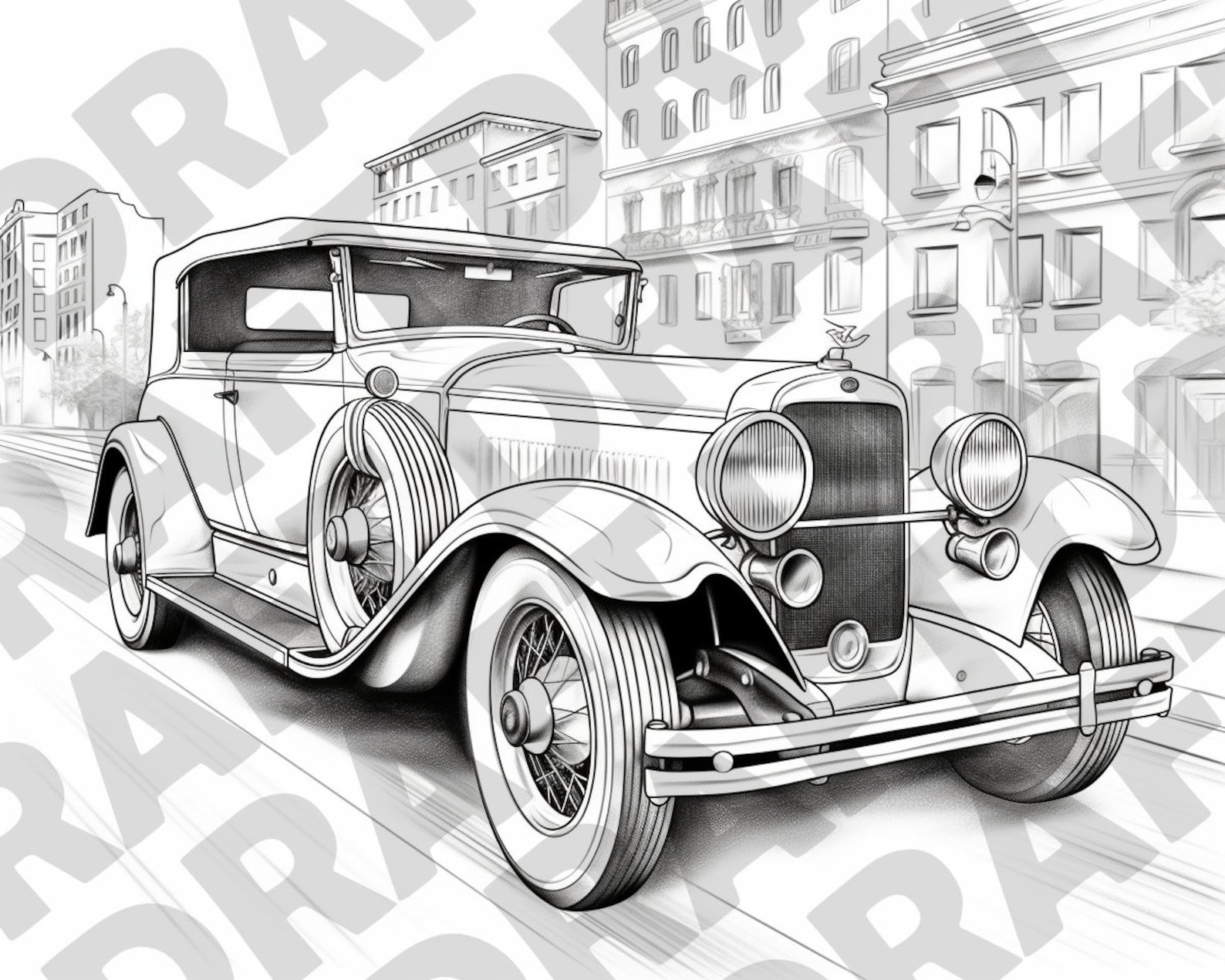 Vintage Car Coloring Sheets for Kids Print and Color Classic Cars ...