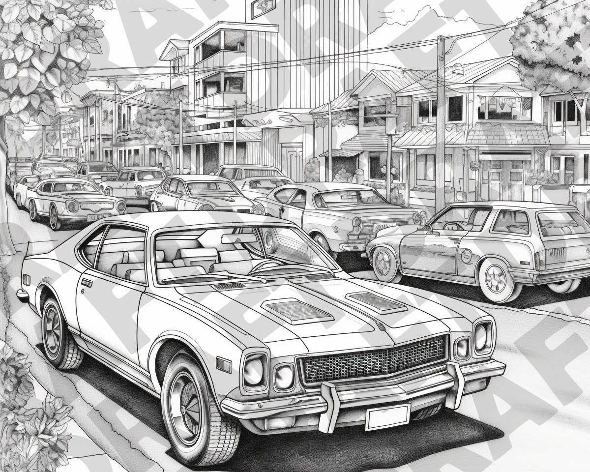 Printable Classic Car Coloring Pages Old-fashioned Car Coloring Sheets ...