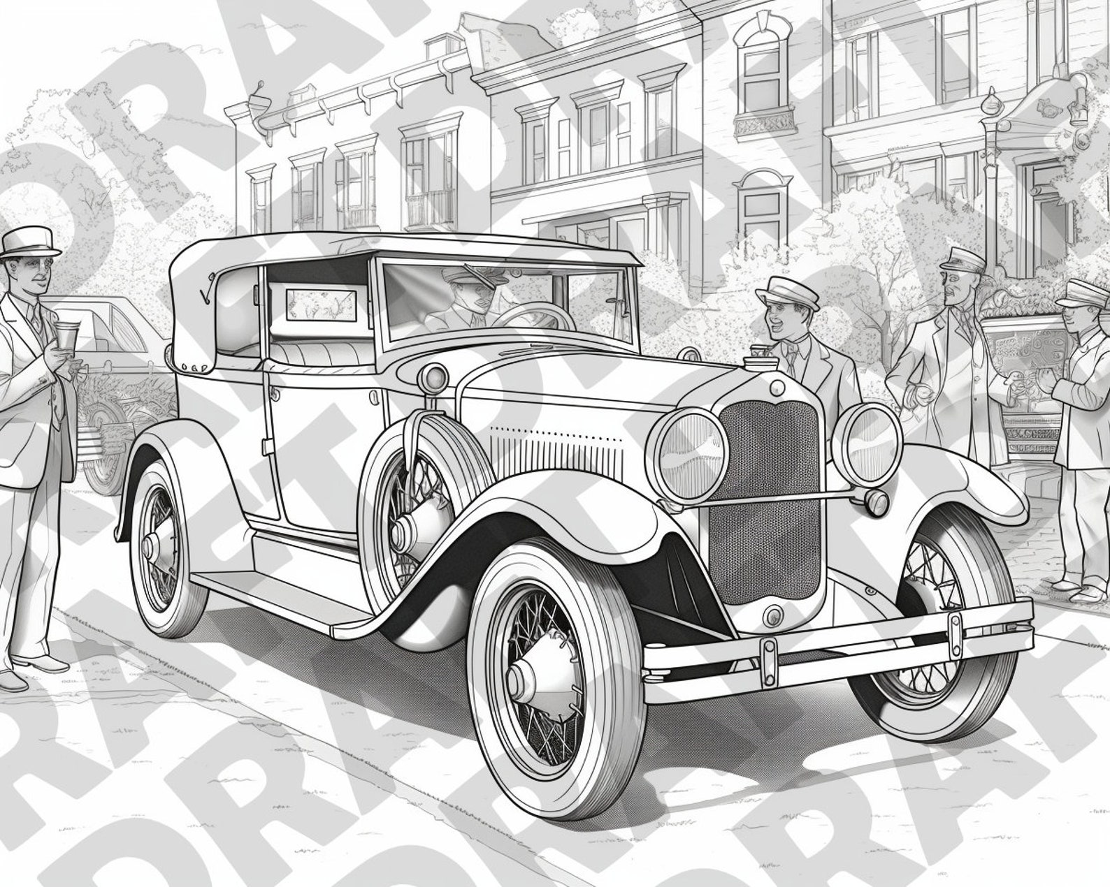 Vintage Car Coloring Sheets for Kids Print and Color Classic Cars ...