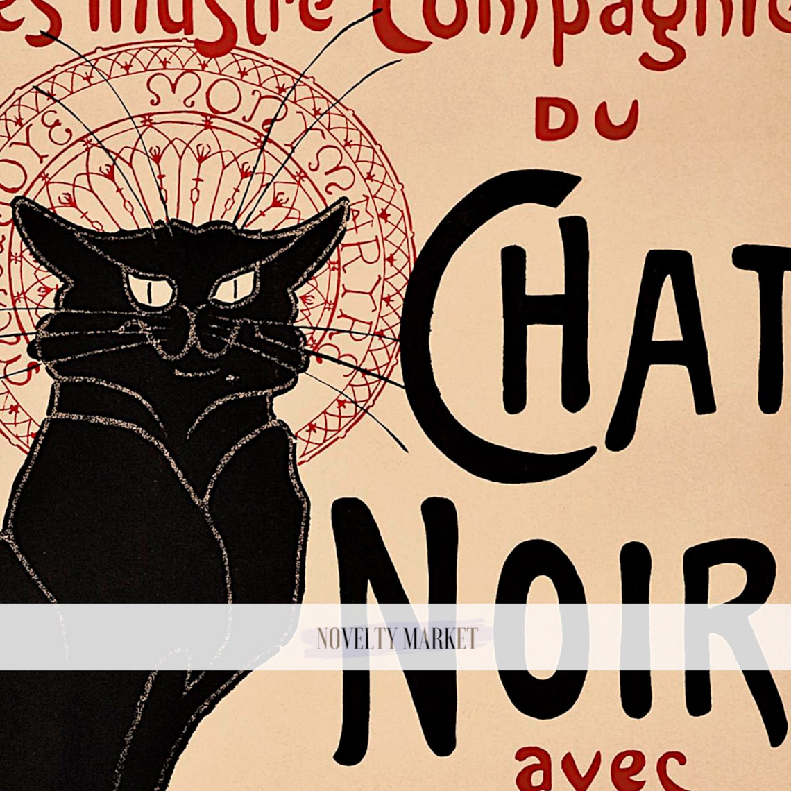 Le Chat Noir Poster: Theophile Steinlen French Art Nouveau Print - Etsy
