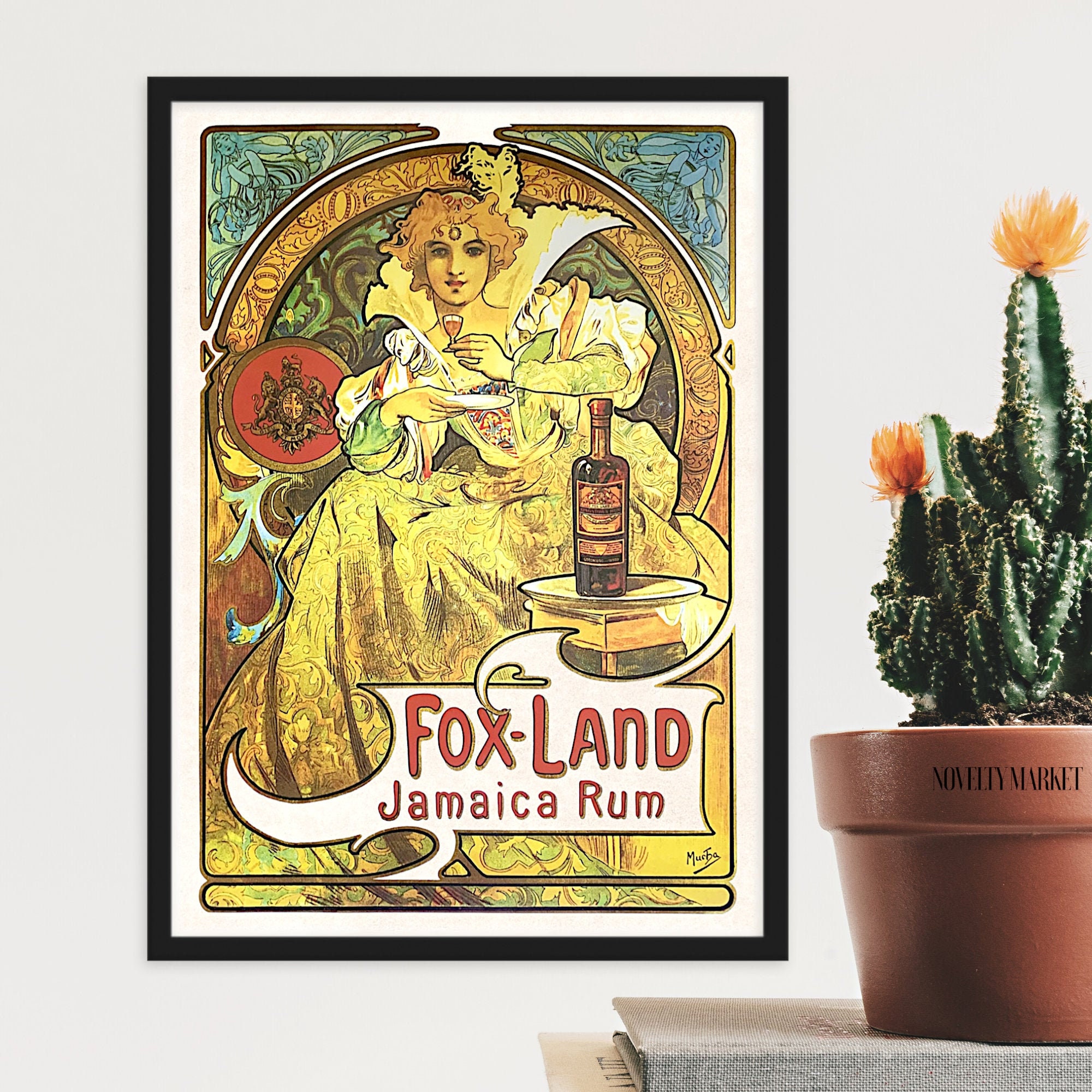 Vintage Rum Poster 1897 by Alphonse Mucha Art Nouveau Bar - Etsy