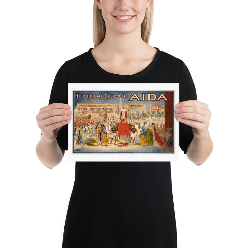 Aida Opera Print 1908 Classical Music Poster Giuseppe - Etsy