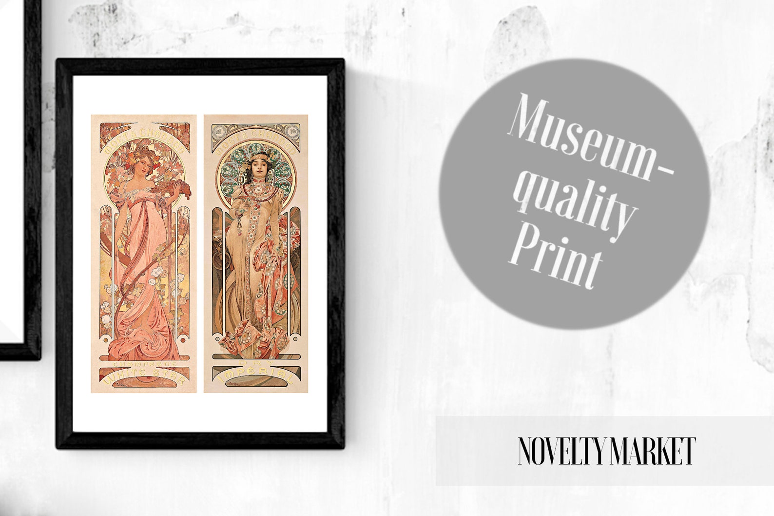 Moet Chandon 1899 by Alphonse Mucha Champagne Poster Art | Etsy