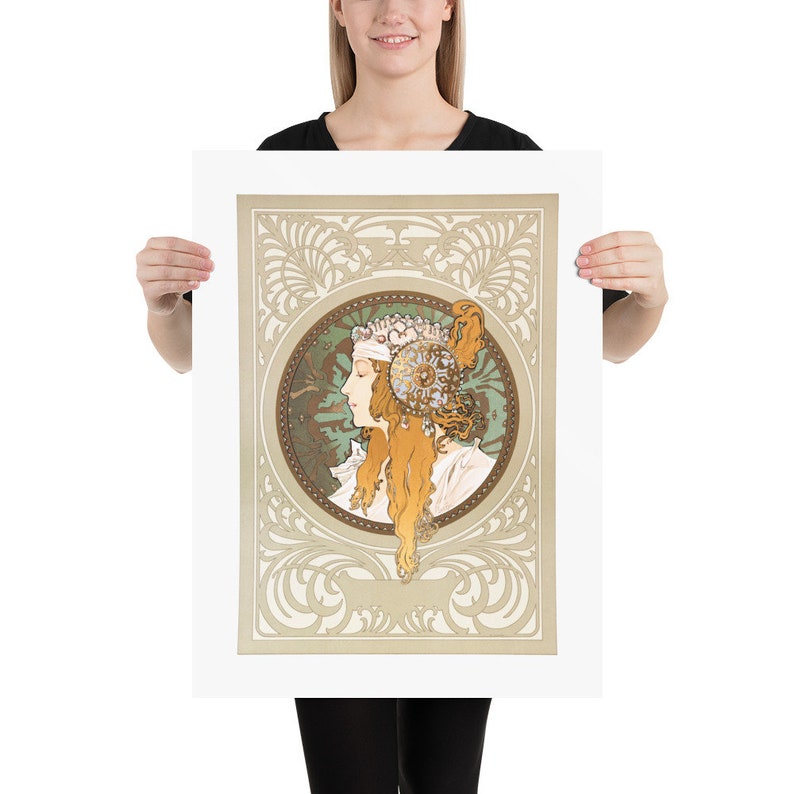 Alphonse Mucha Art Nouveau Print: Byzantine Blonde Heads (1897) - Etsy