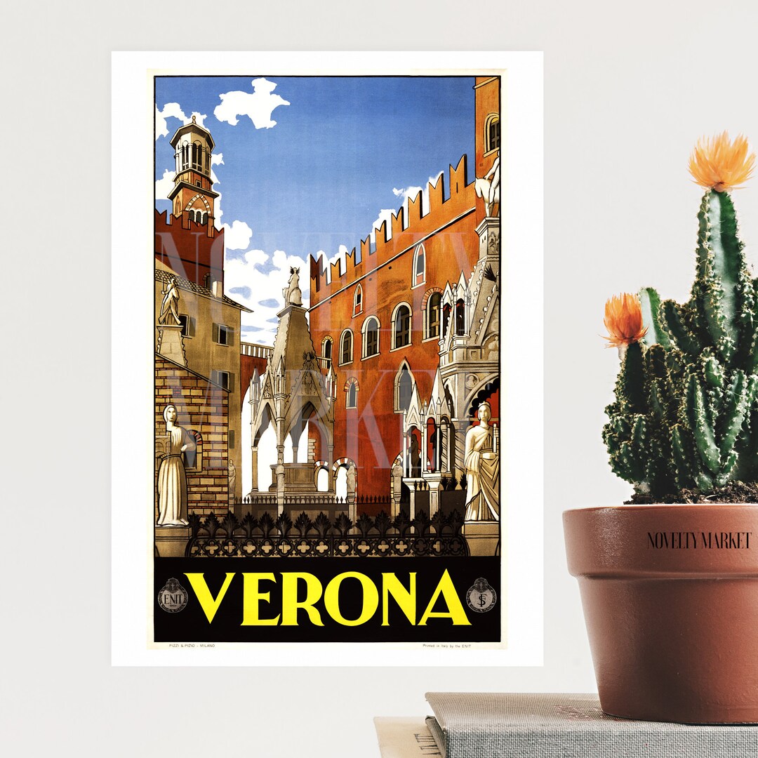 Vintage Verona Poster (1938), Italy Travel Poster, Italy Travel Gift ...