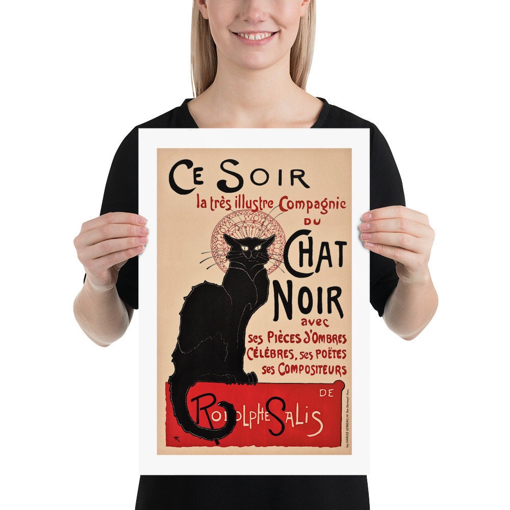 Le Chat Noir Poster: Theophile Steinlen French Art Nouveau Print - Etsy