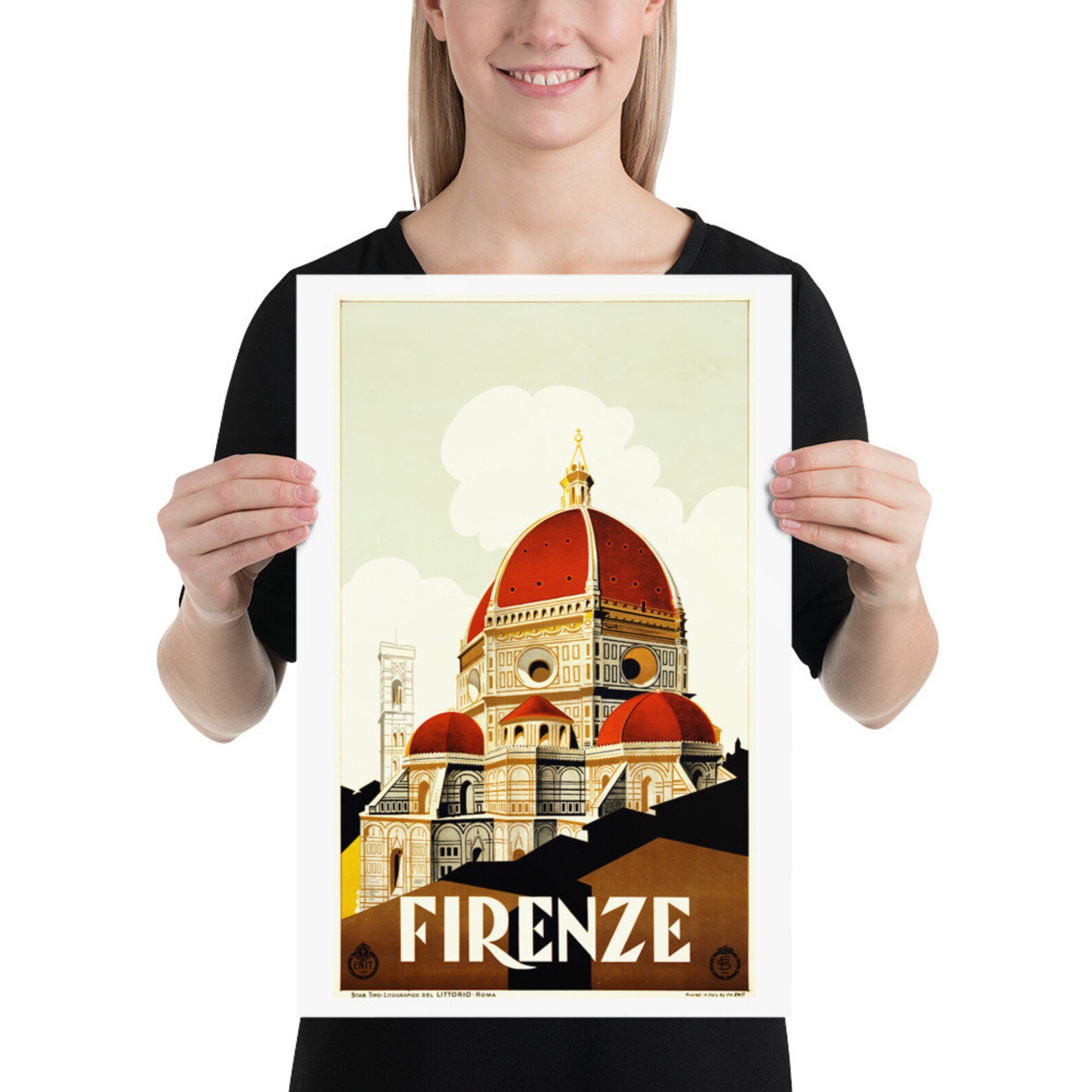 Florence Poster 1930 Vintage Firenze Italy Travel Poster - Etsy