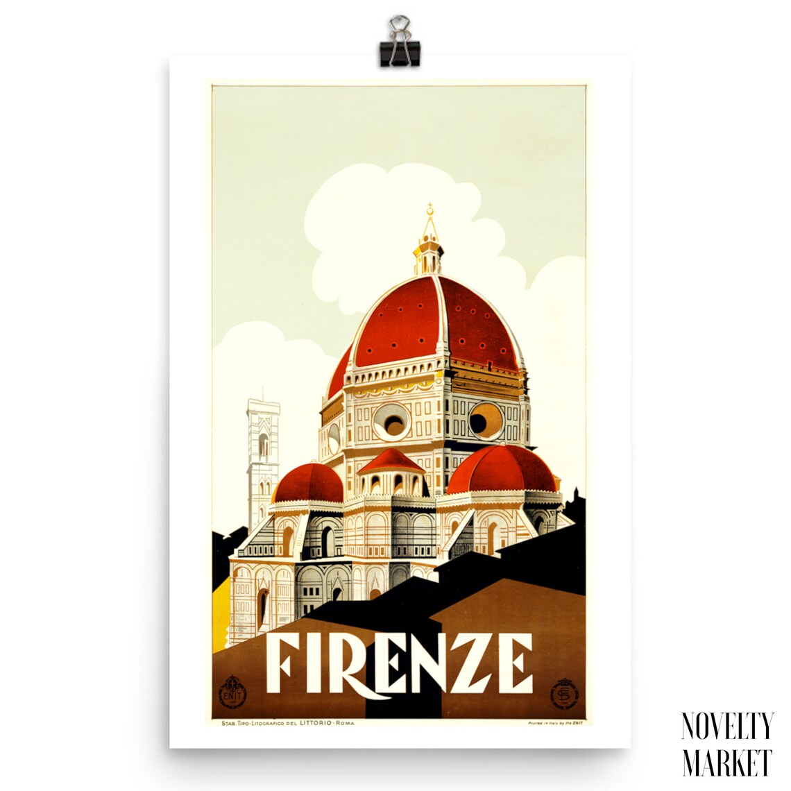 Florence Poster 1930 Vintage Firenze Italy Travel Poster - Etsy