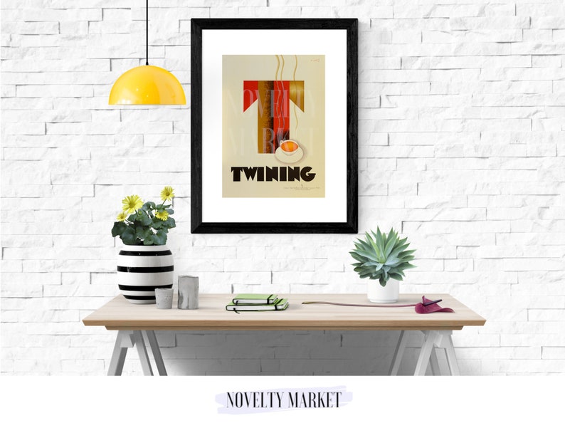 Vintage Twining Tea Poster: 1930 Art Deco Kitchen Wall Art - Etsy