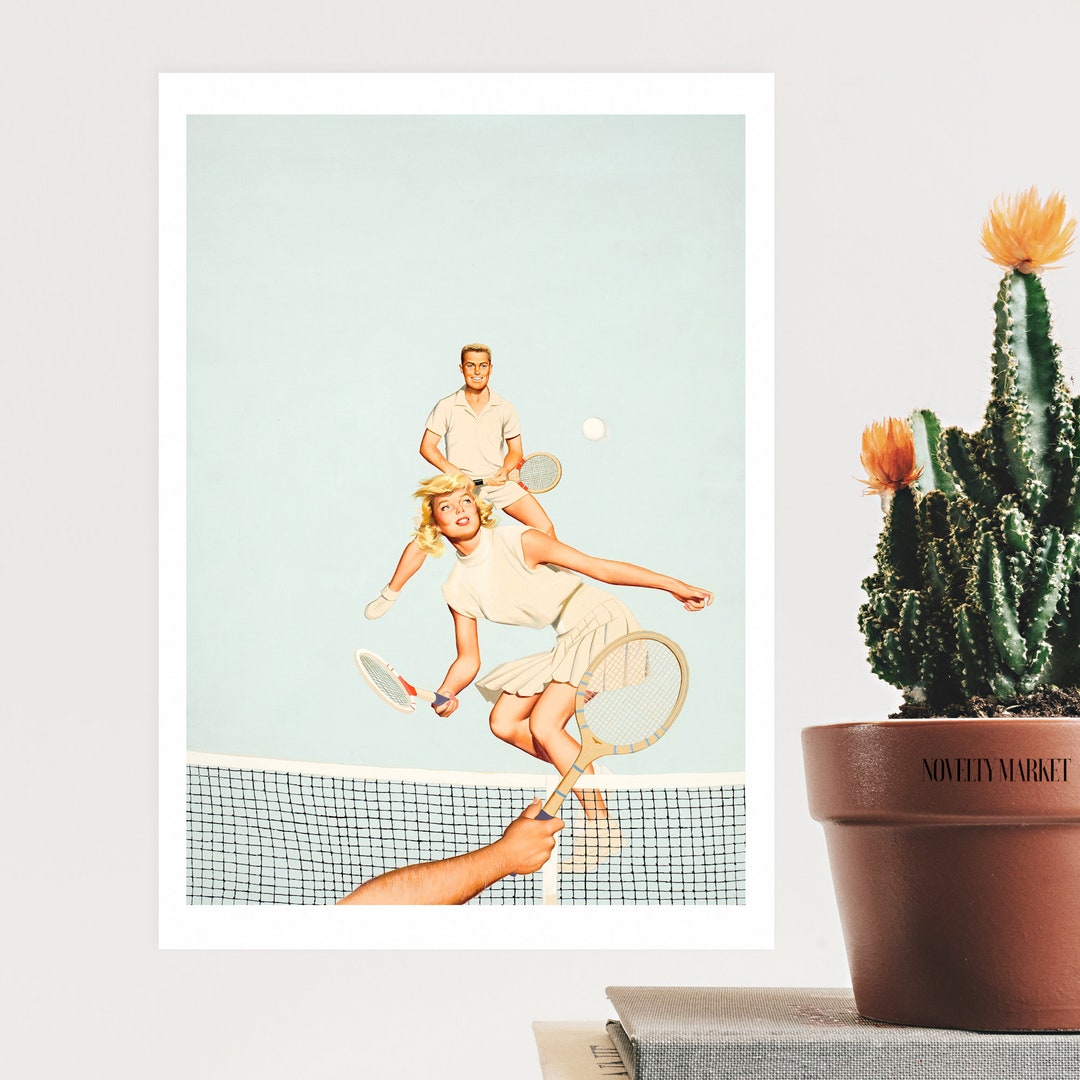 Vintage Tennis Doubles Poster: 1900s Reprint Art - Etsy
