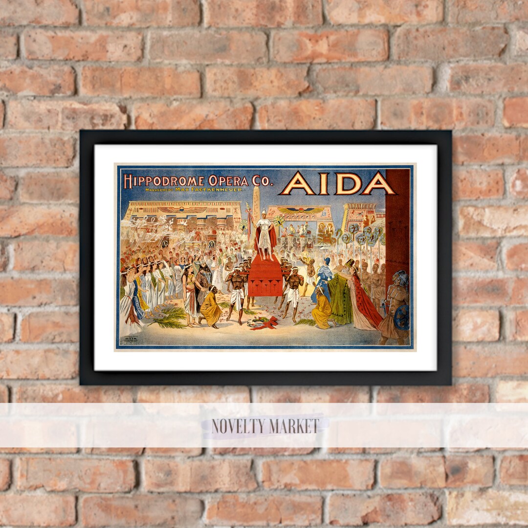 Aida Opera Print (1908), Classical Music Poster, Giuseppe Verdi Vintage ...