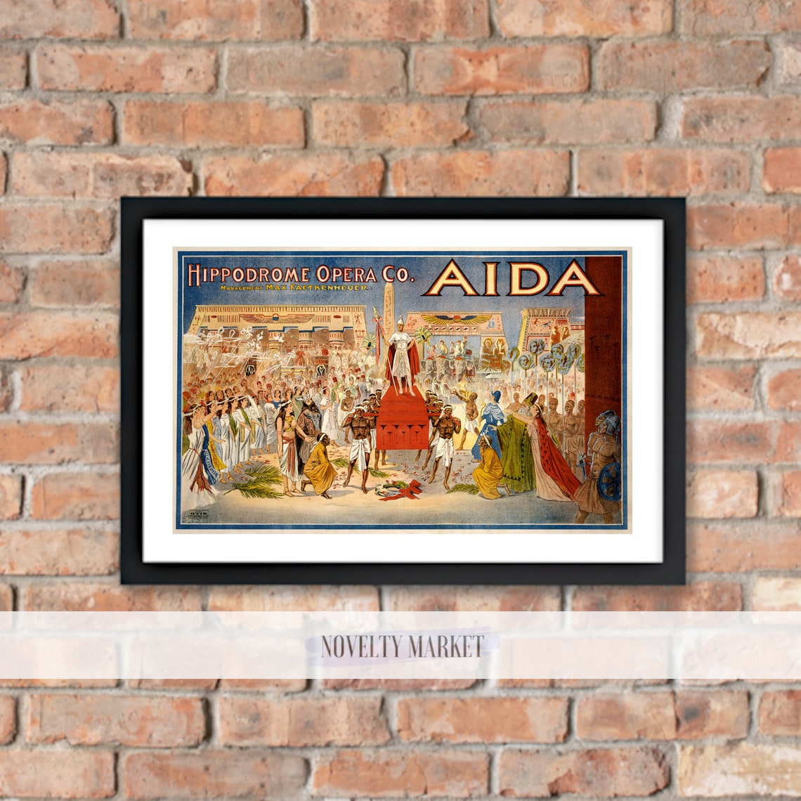Aida Opera Print 1908 Classical Music Poster Giuseppe - Etsy