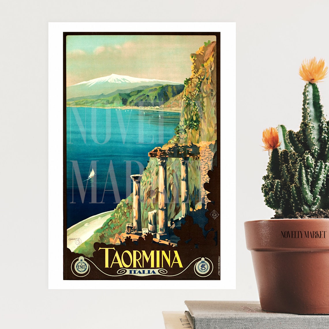 Taormina Sicily 1927 Vintage Travel Poster Italy Travel - Etsy