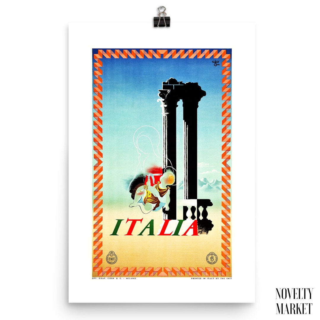 Vintage Italy Poster (1935), Retro Travel Poster, Italy Gift: Italy ...