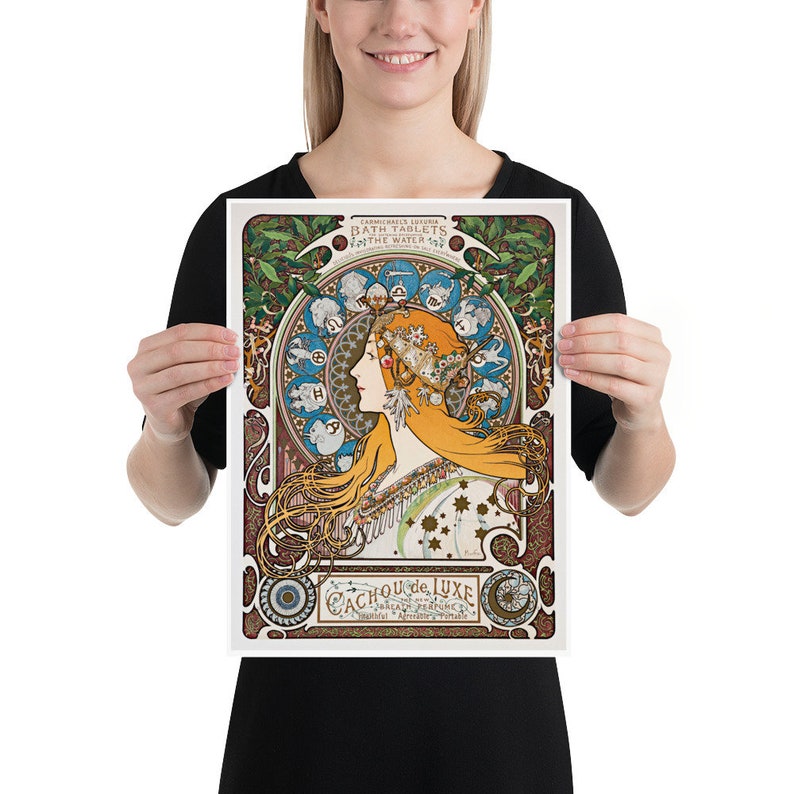 Zodiac 1896 by Alphonse Mucha Art Nouveau Print Mucha - Etsy