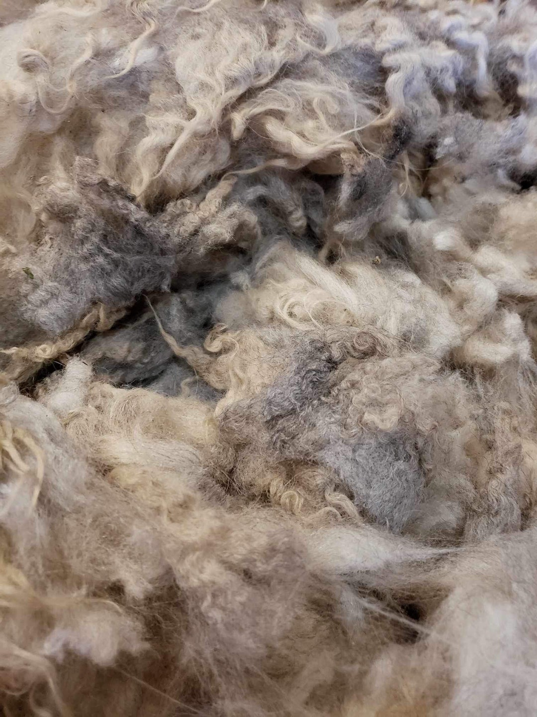 Raw Shetland Wool, Light Grey/fawn marblesfall - Etsy