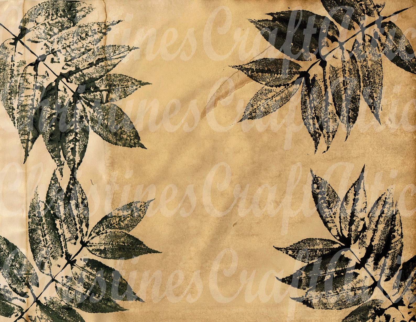 Digital Leaf Prints Kit (5 Pages), Printables, Ephemera for ...