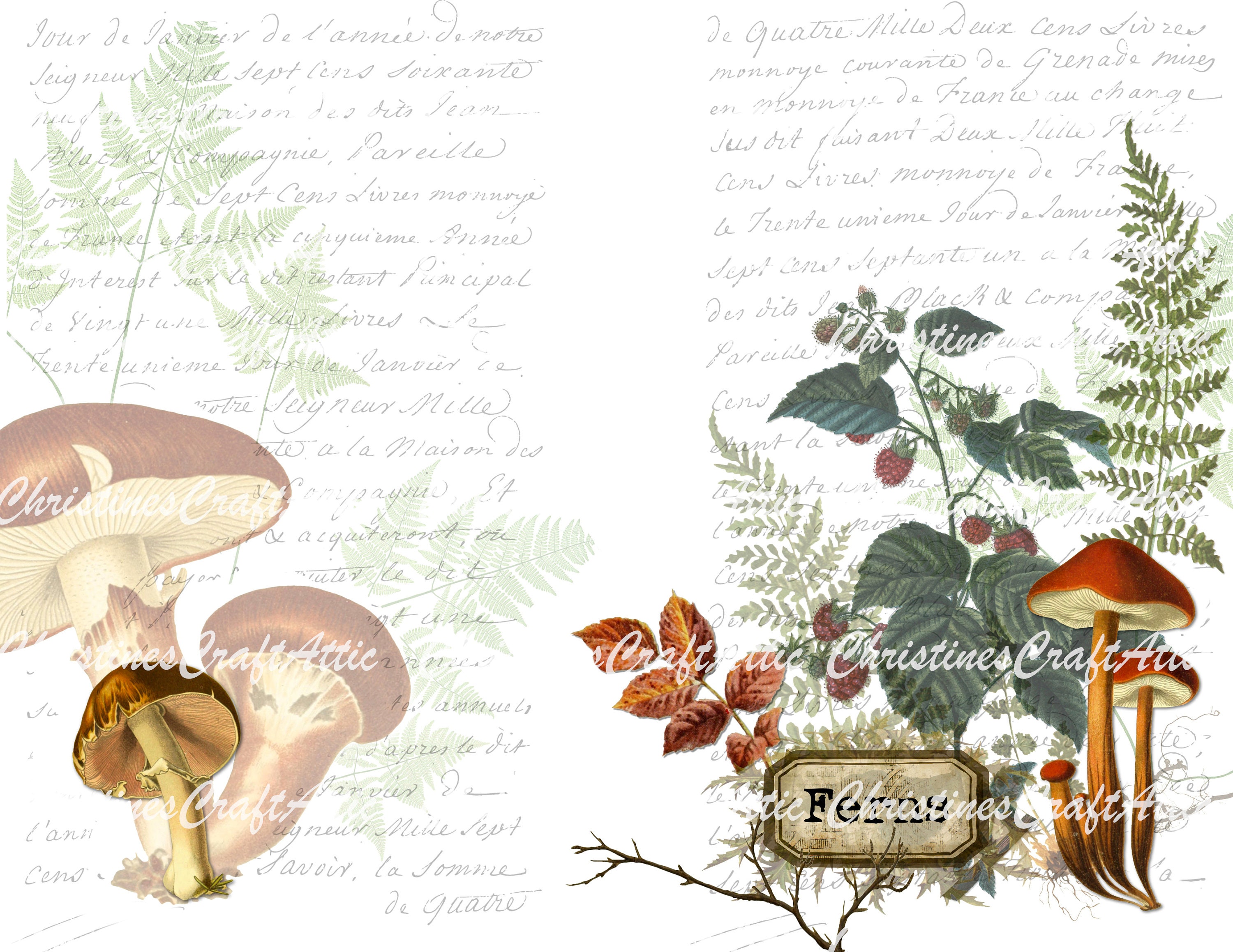 Woodland-nature Inspired Digital Junk Journal INK SAVING Kit ...