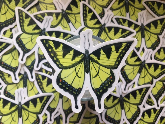 Yellow Butterfly Sticker Die Cut - Etsy