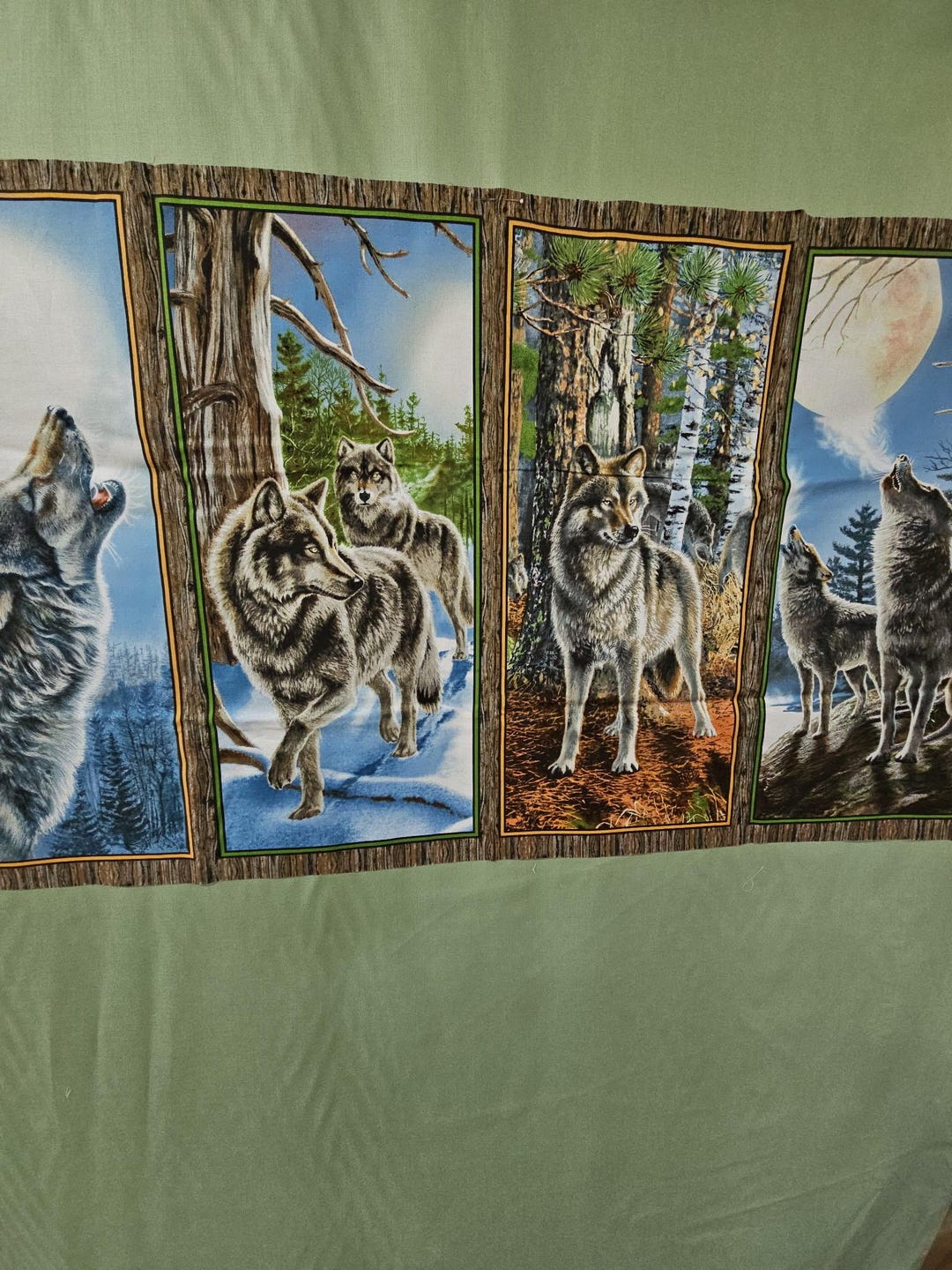 Wolf Fabric Panel - Etsy