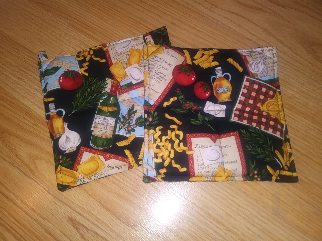 Italian/pasta Potholder/hotpad Set of 2 - Etsy