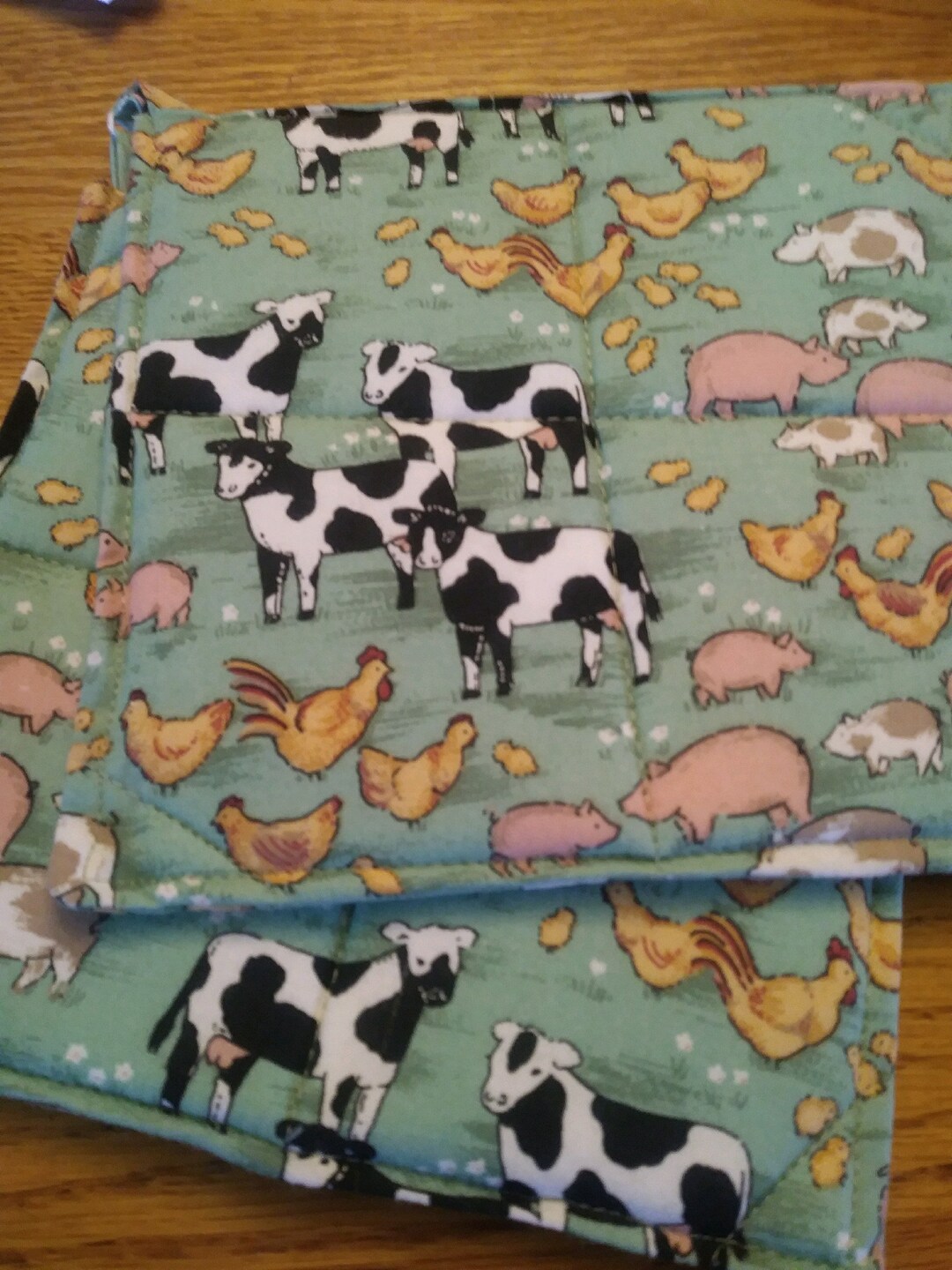 Cow/farm Animals Potholder/hotpad Set of 2 - Etsy