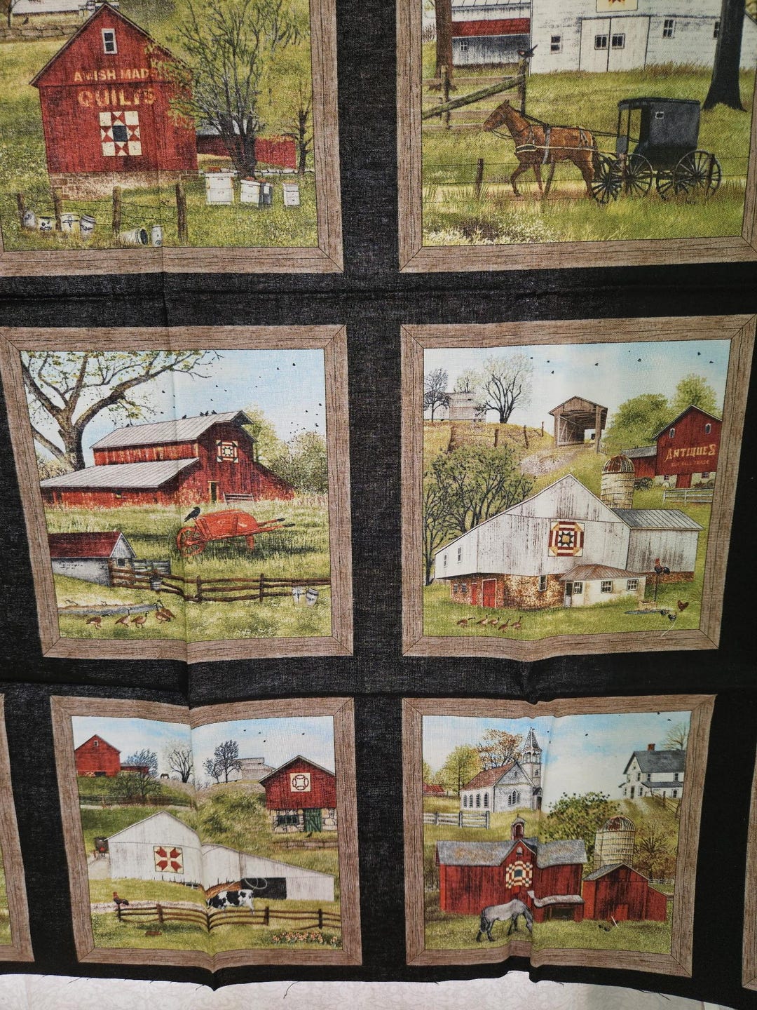 Amish Farm Wall Hanging Panel - Etsy