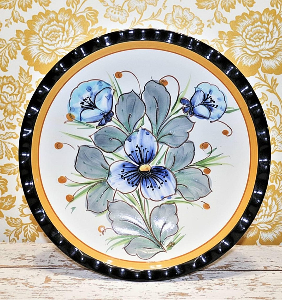 Vintage France - Beautiful Hand-painted Decorative Wall Plate - French ...