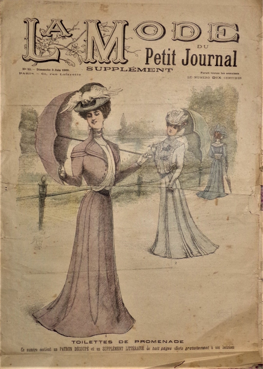 RARE - 1900 Paris - LA MODE Du Petit Journal - Color Fashion Prints ...