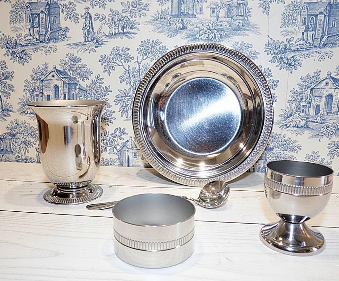French - Stainless Steel Tableware Set for First Age Baby Birth ...