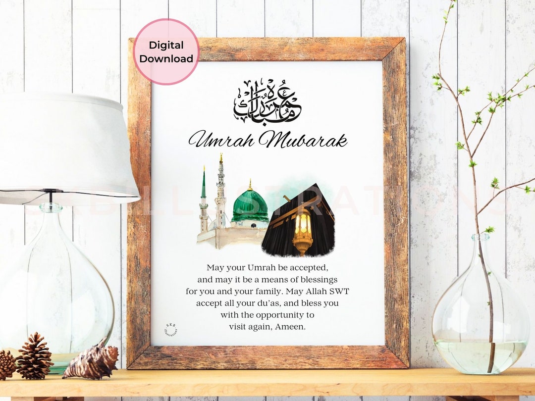 Umrah Mubarak Poster Gift Islamic Lesser Pilgrimage Eid Best - Etsy