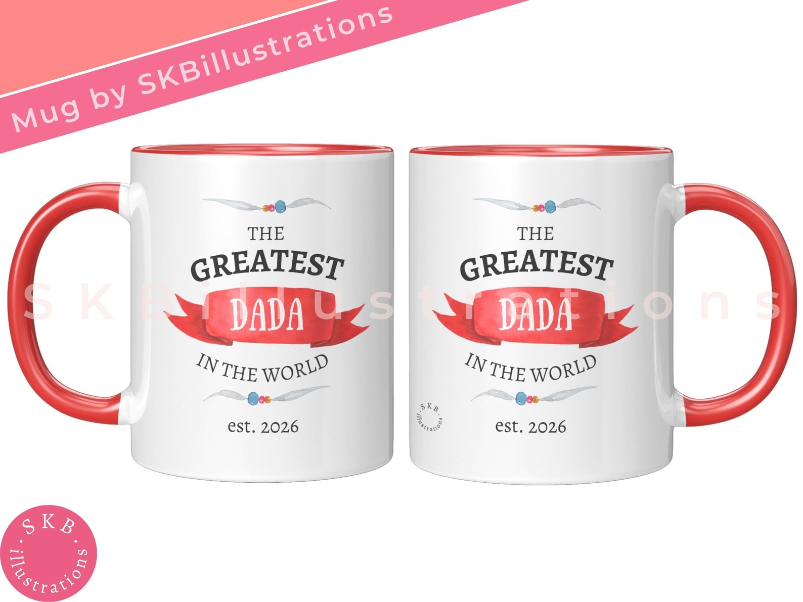 Greatest Dada Ever Customized Family Mug Gift Personalized Grandfather ...