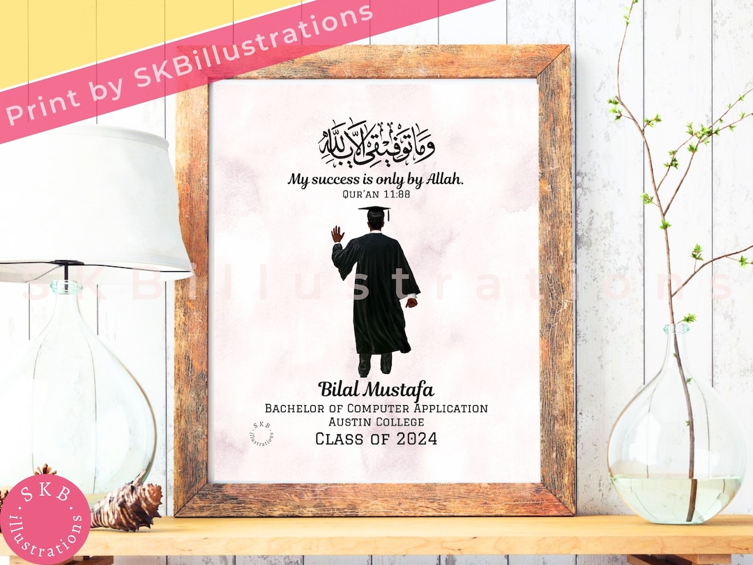 Muslim Young Man Graduation Gift Quran Arabic Calligraphy Graduation ...