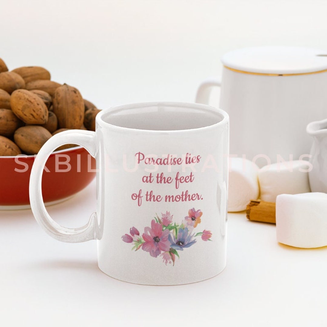 Muslim Parents Gift Mother Father Hadith Gift Floral Mugs - Etsy