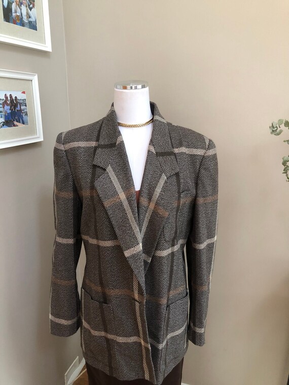 Vintage blazer with rust red interior lining - Gem