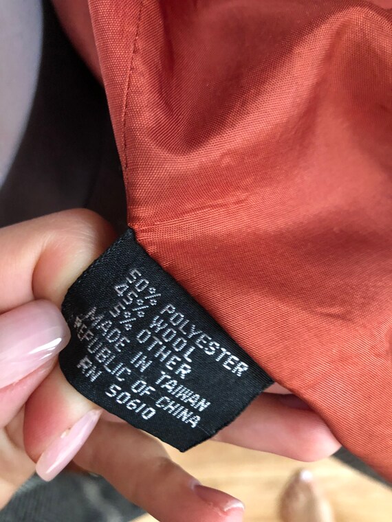 Vintage blazer with rust red interior lining - Gem