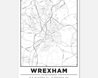 Peterborough Map Print With Coordinates - Etsy