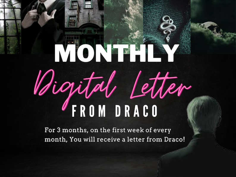 Monthly Digital Letter for 3 Months From Draco Malfoy - Etsy