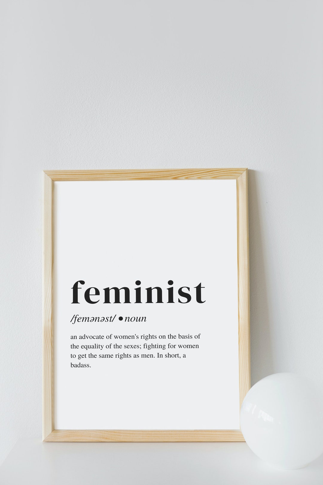 Feminist Definition Wall Art, Home Décor, Quote Print, Instant Download ...