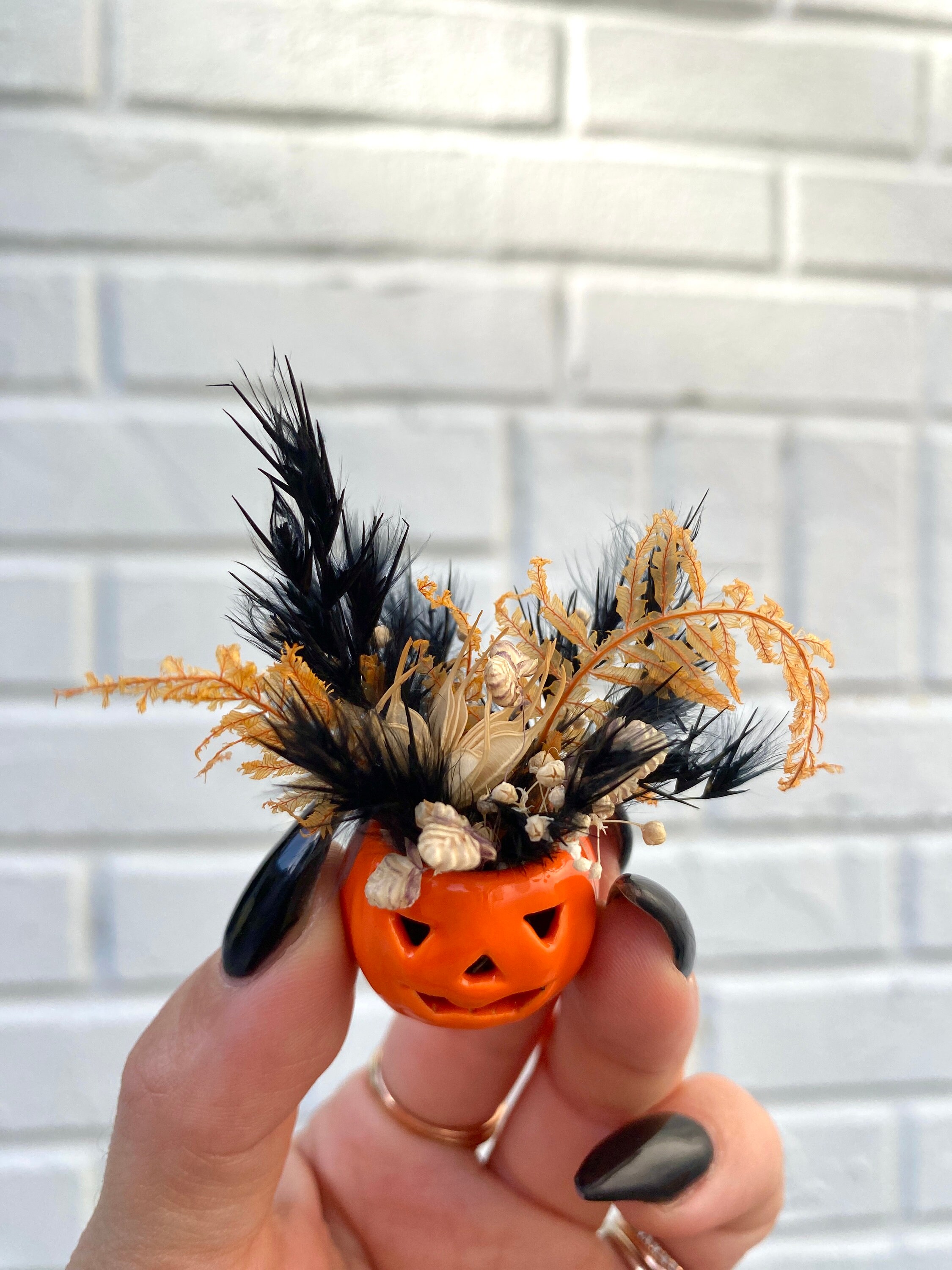 Miniature Jack-o-lantern Floral Arrangement - Etsy