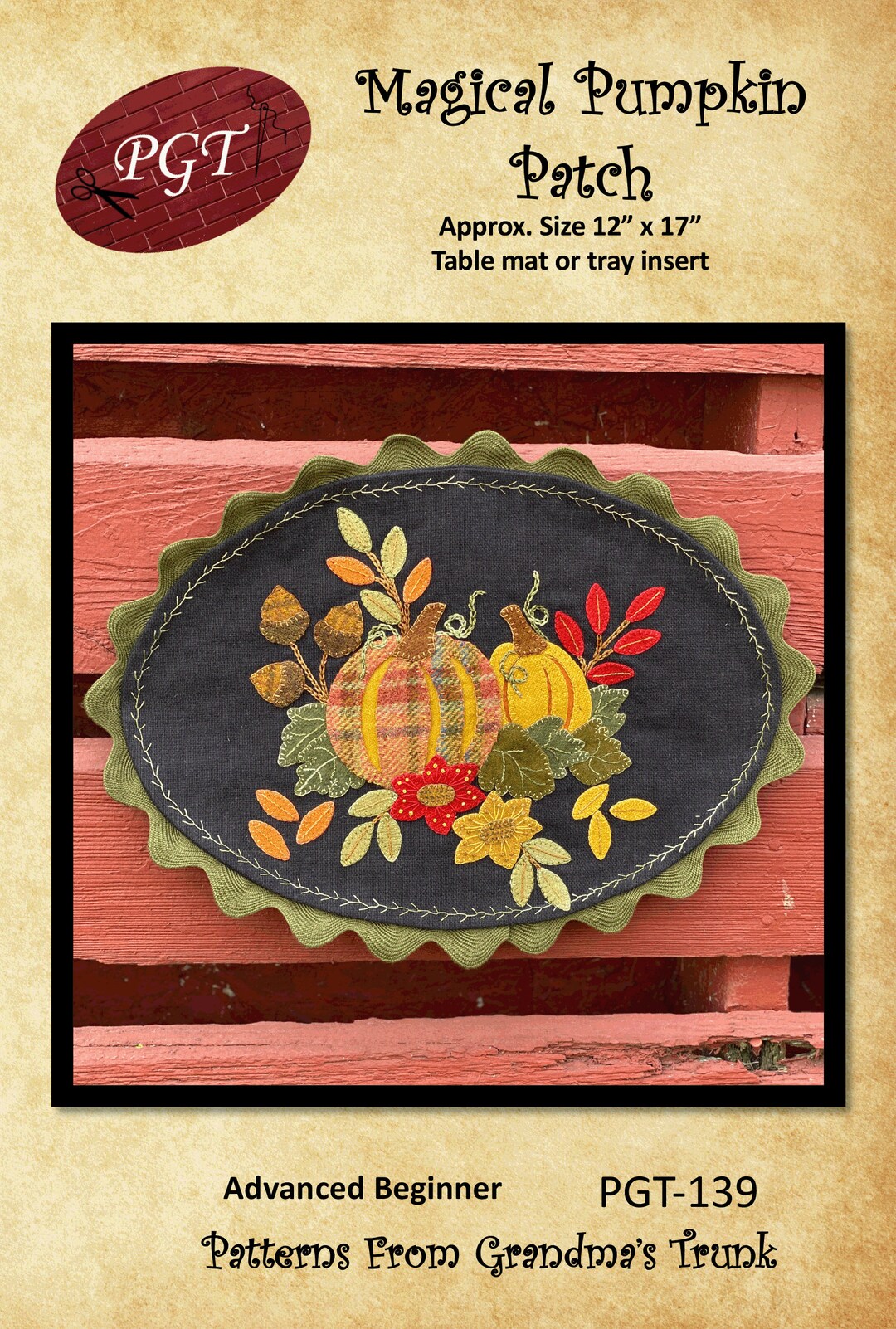 Magical Pumpkin Patch Table Mat or Tray Insert Pattern PDF Download - Etsy